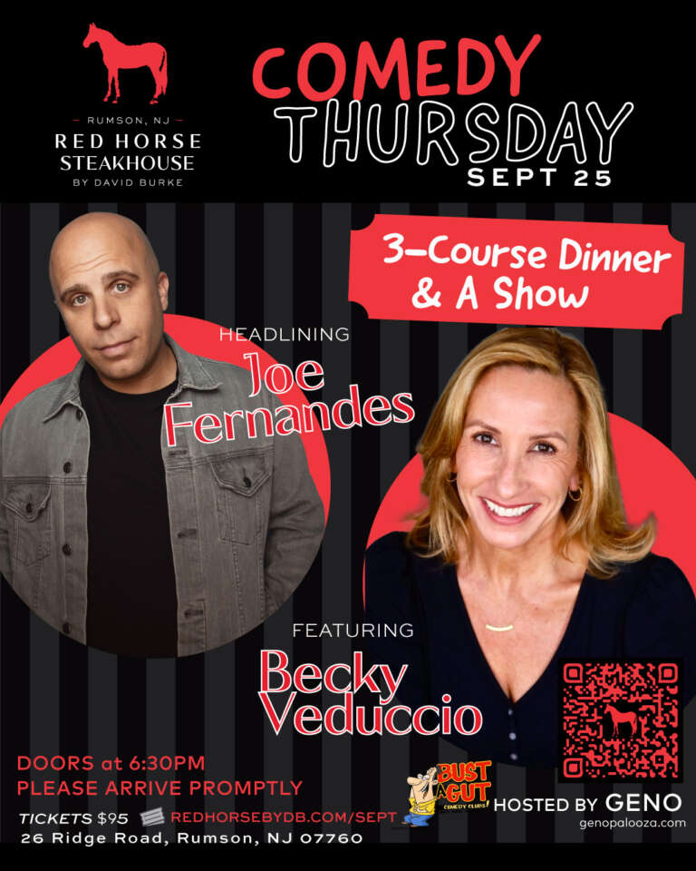 9/25 Comedy Dinner & A Show at Red Horse - RUMSON, NJ - Chef David Burke